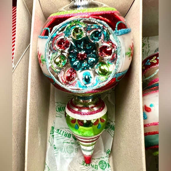 Christopher Radko | Holiday | Set Of 2 Large Finial Shaped Radko Glass ...